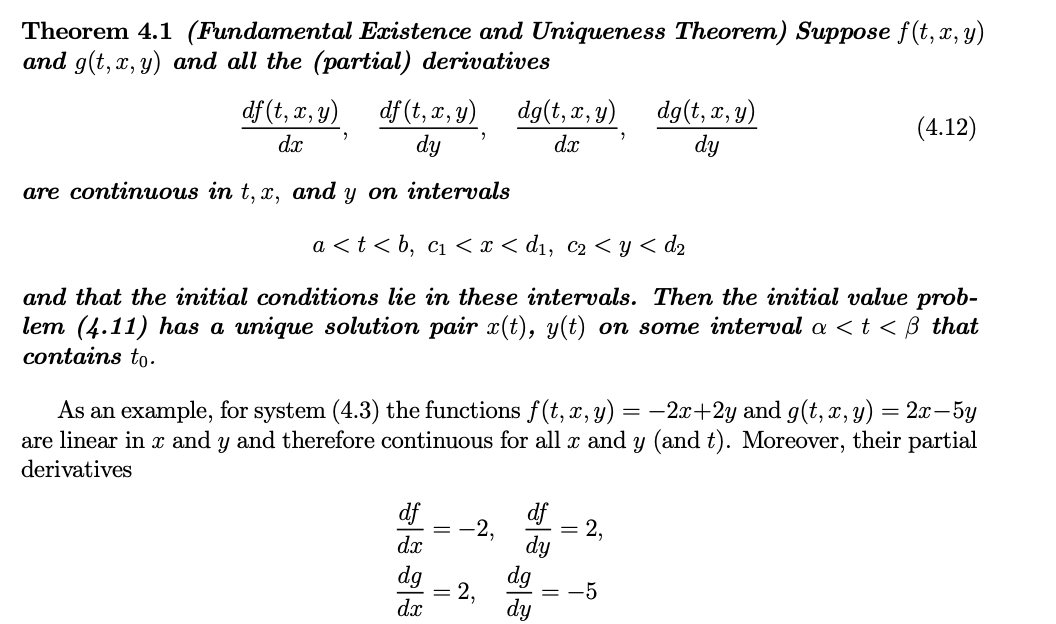Solved Theorem 4.1 (Fundamental Existence and Uniqueness | Chegg.com