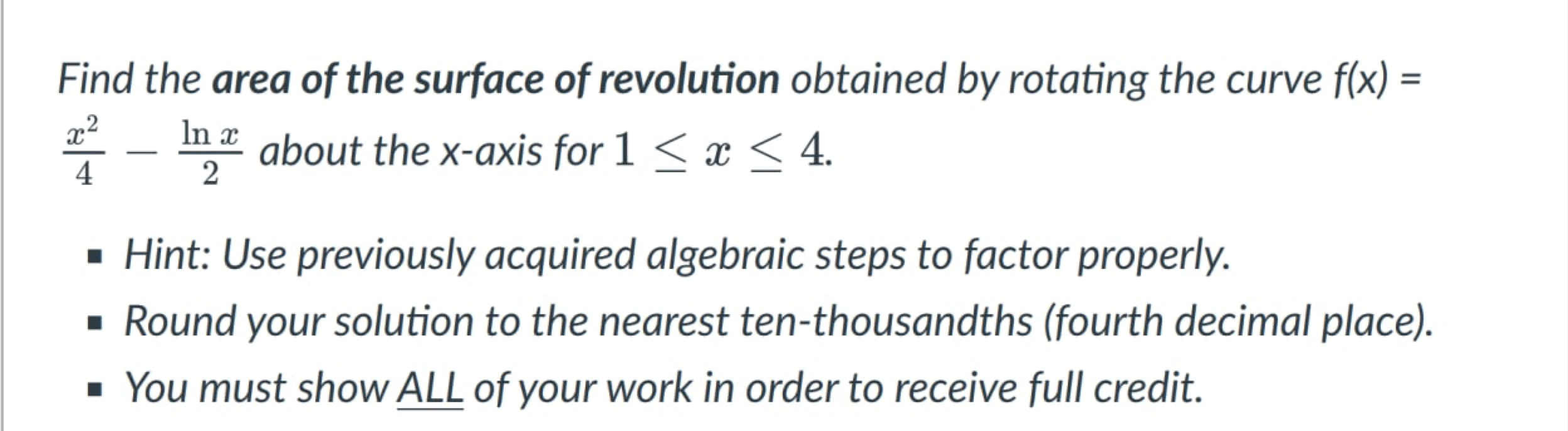 Solved Find the area of the surface of revolution obtained | Chegg.com