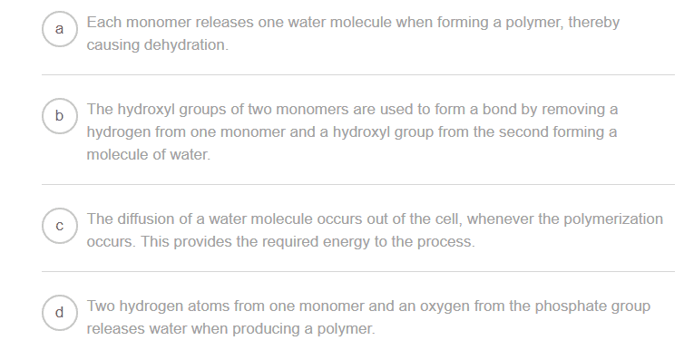 Solved Dehydration is a word usually used to mean the | Chegg.com