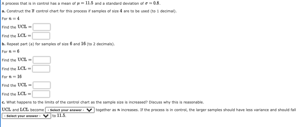Solved TOT c. What happens to the limits of the control | Chegg.com
