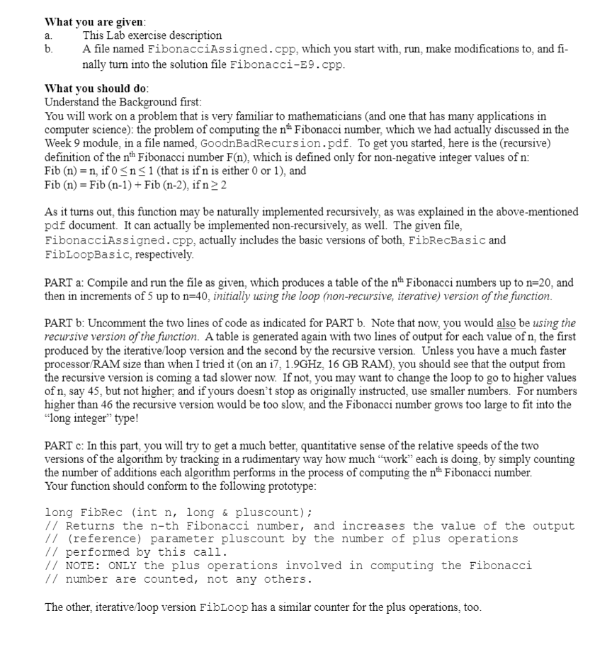Solved Read the instructions and use the file given to | Chegg.com
