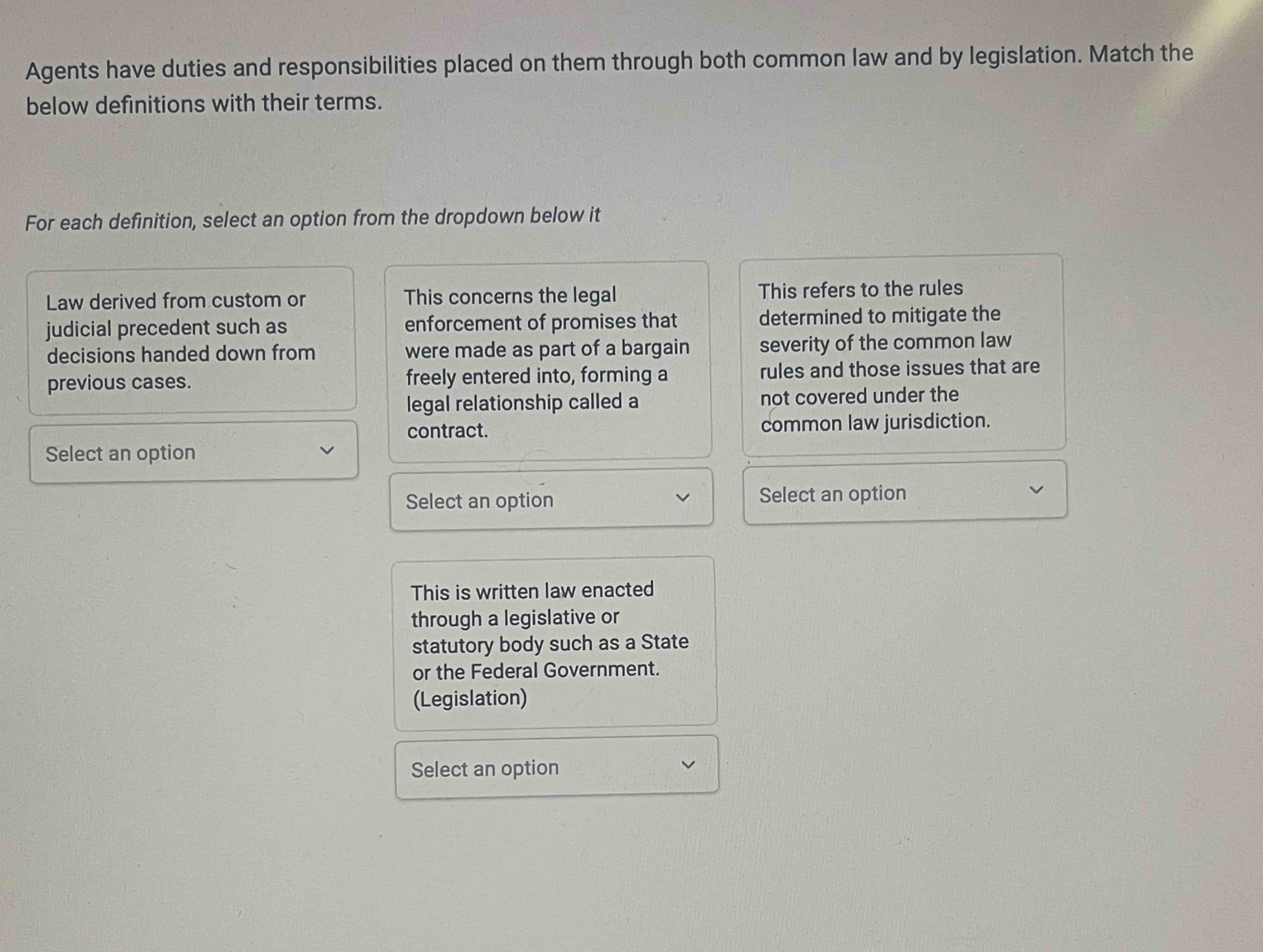 Solved Agents have duties and responsibilities placed on | Chegg.com