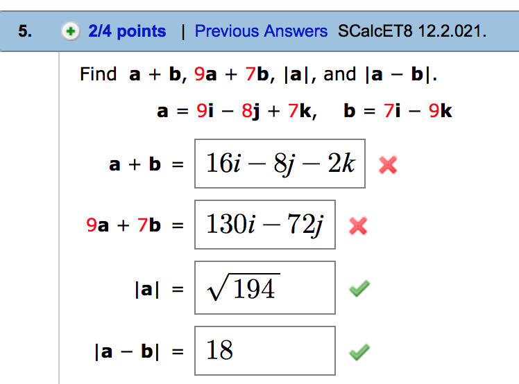 Solved 2 -12 points SCalcET8 12.1.013. Find an equation of | Chegg.com