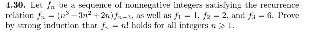 Solved 4.30. Let fn be a sequence of nonnegative integers | Chegg.com