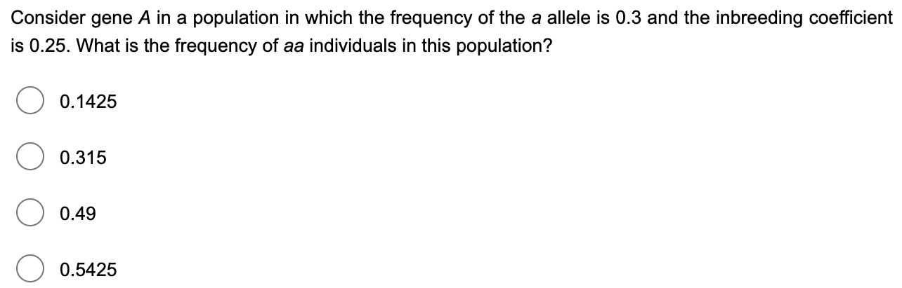 Solved Consider gene A in a population in which the | Chegg.com