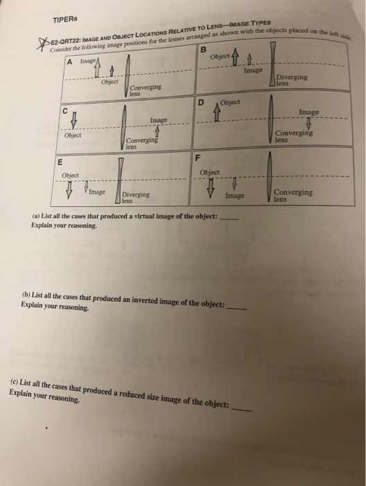 Solved TIPERS on the left side T22: IMAGE AND OBJECT | Chegg.com
