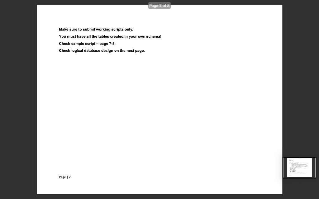 Solved Assignment 2 Specialty Imports Table Creation Write