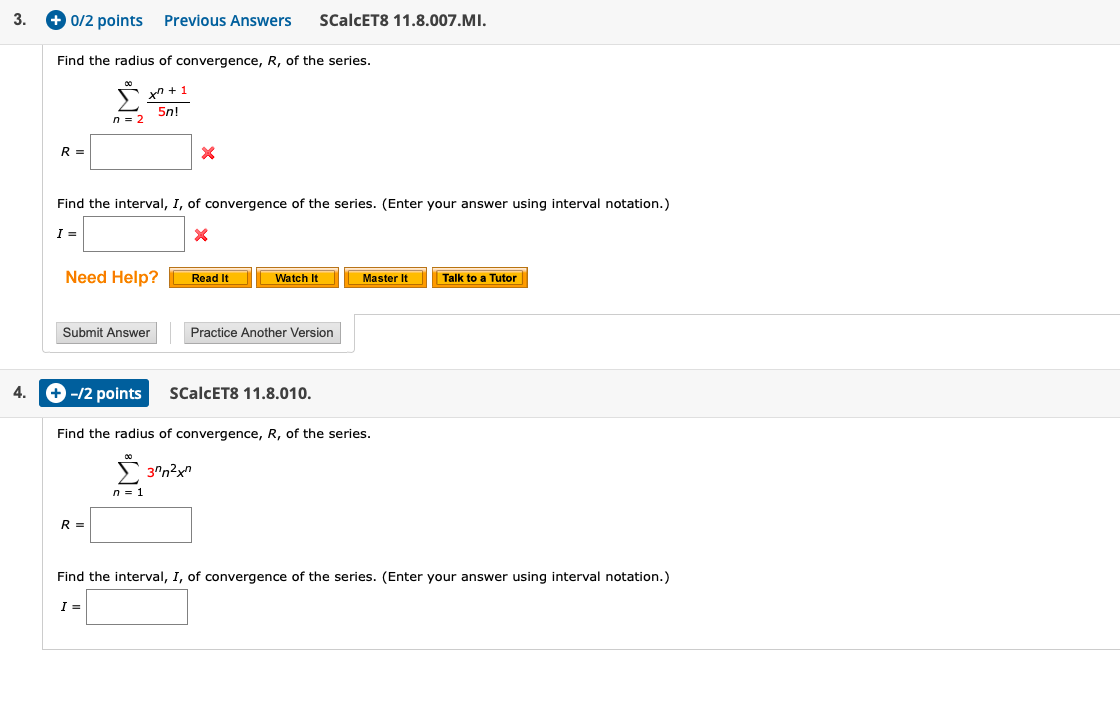 Solved SCalcET8 11.8.007. M I. 3. 0/2 points Previous | Chegg.com