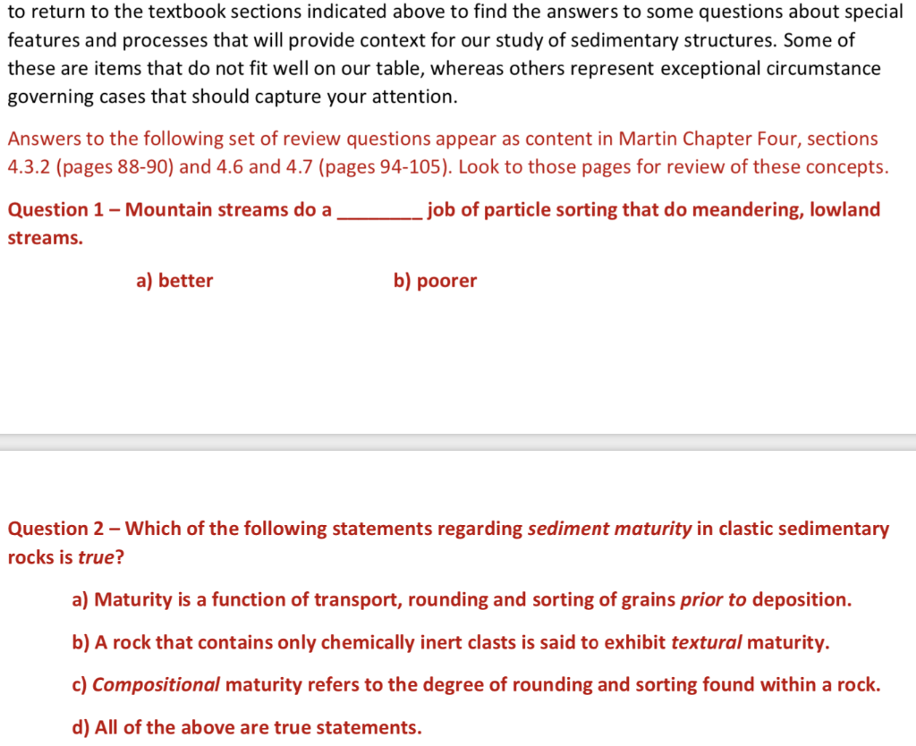 Solved Glacial Main depositional environments Alluvial | Chegg.com