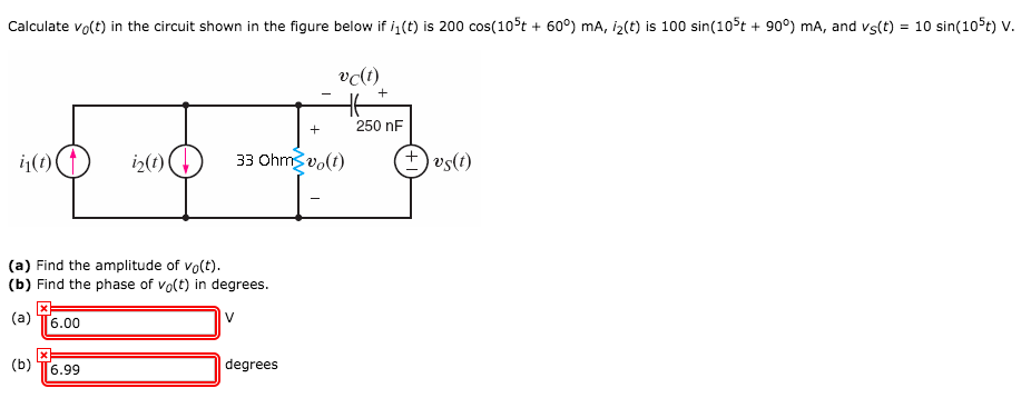 Solved Calculate v0(t) in the circuit shown in the figure | Chegg.com