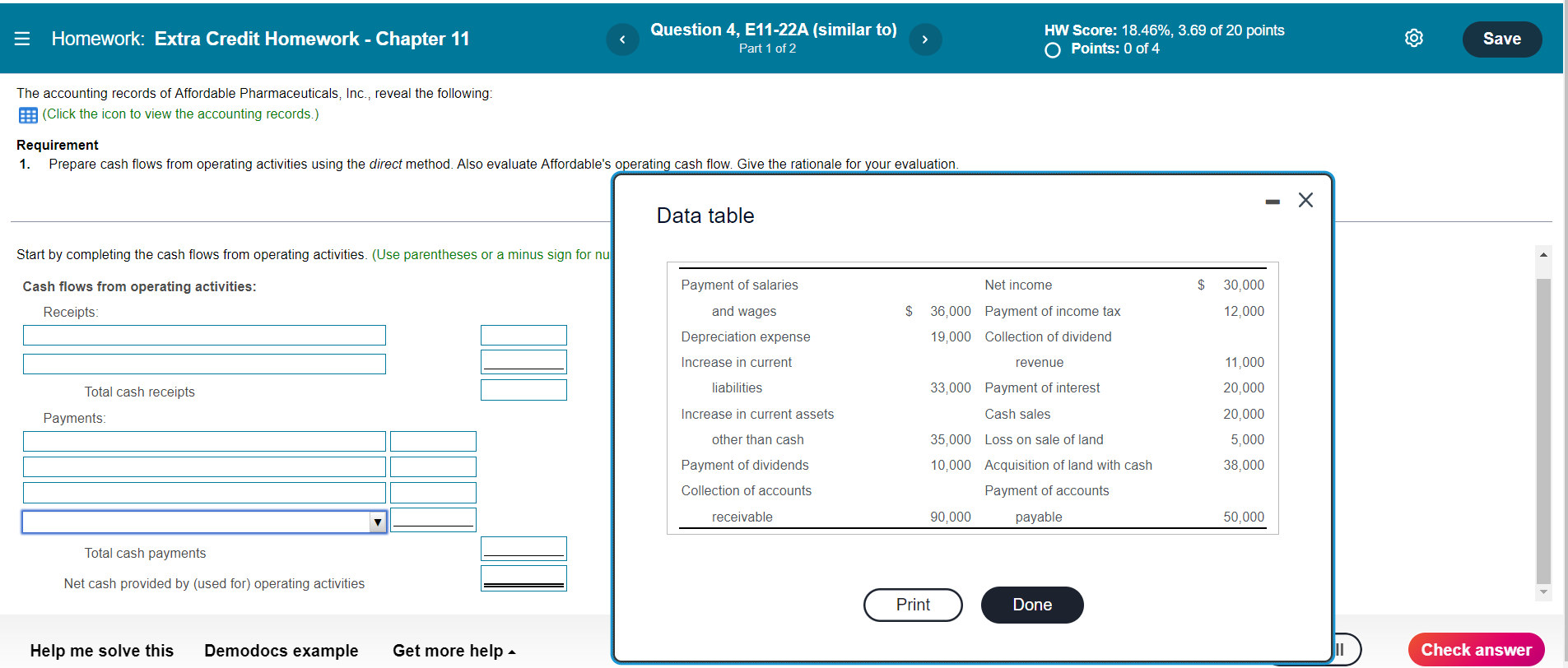 Solved = Homework: Extra Credit Homework - Chapter 11 | Chegg.com