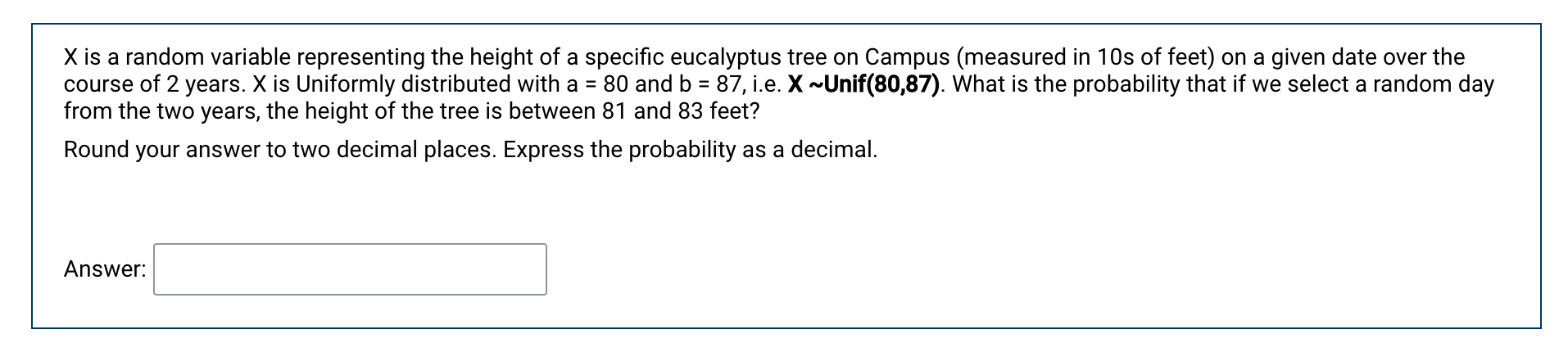 Solved X Is A Random Variable Representing The Height Of A 8759