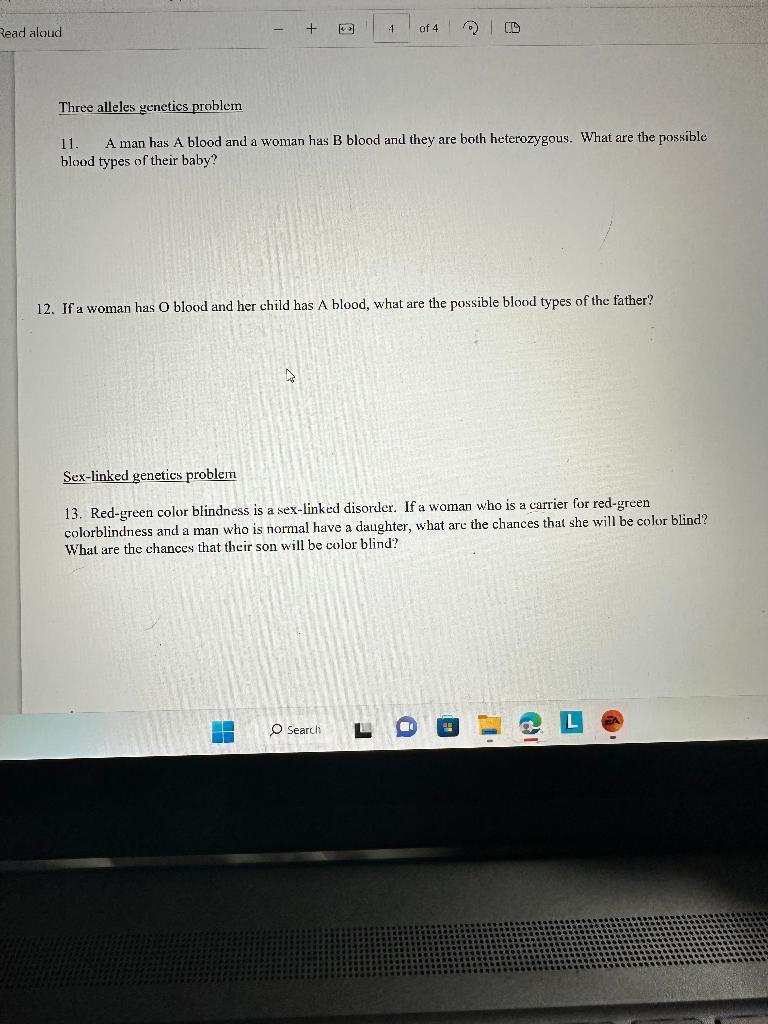 Solved Monohybrid genetics problems 1. The face shape | Chegg.com