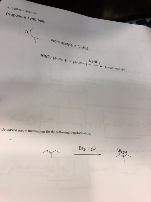 Solved 4. Synthesis Question Propose a synthesis From | Chegg.com