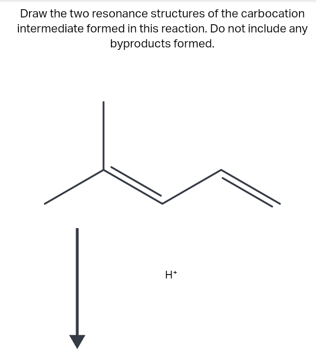 Solved Draw the two resonance structures of the carbocation | Chegg.com