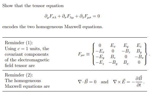 Solved Show that the tensor equation 0 Fox + F + Fro = 0 | Chegg.com