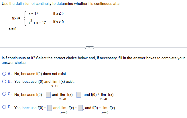 Solved Use The Definition Of Continuity To Determine Whether
