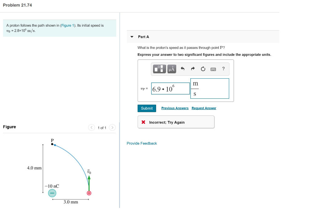 Solved Problem 21.74 A proton follows the path shown in | Chegg.com