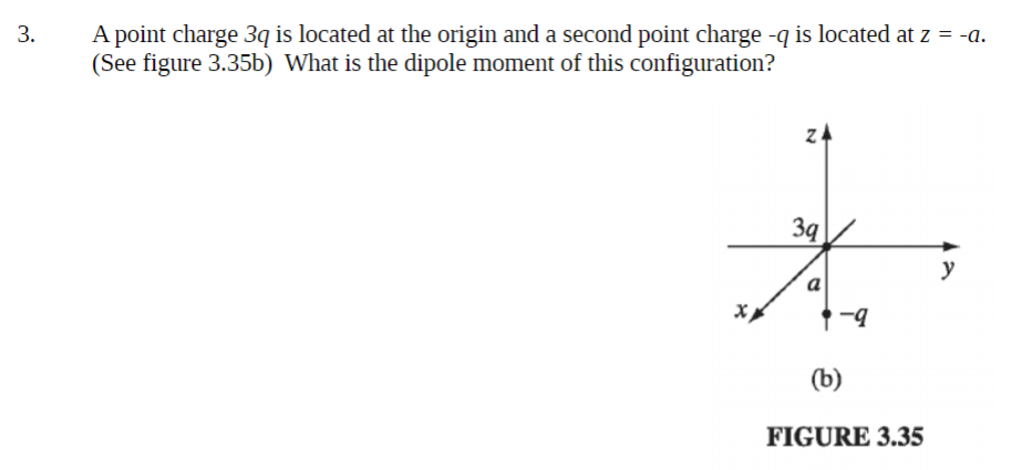 Solved A point charge 3q is located at the origin and a | Chegg.com