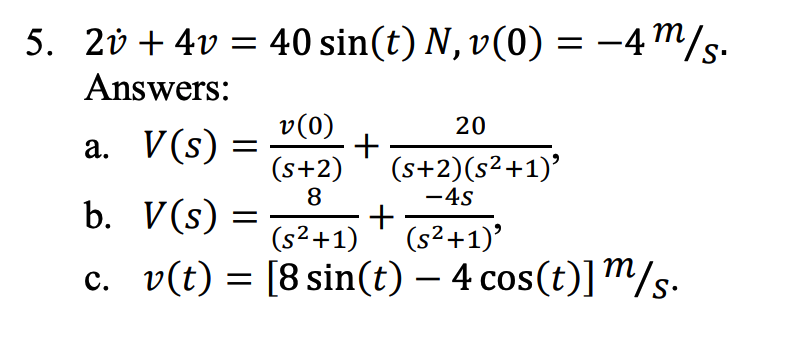 Solved For each of the first-order EOM show below, a. | Chegg.com