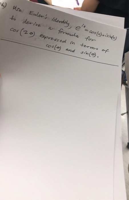 Solved #6) Wse Euler's idem to derivea formula form o) | Chegg.com