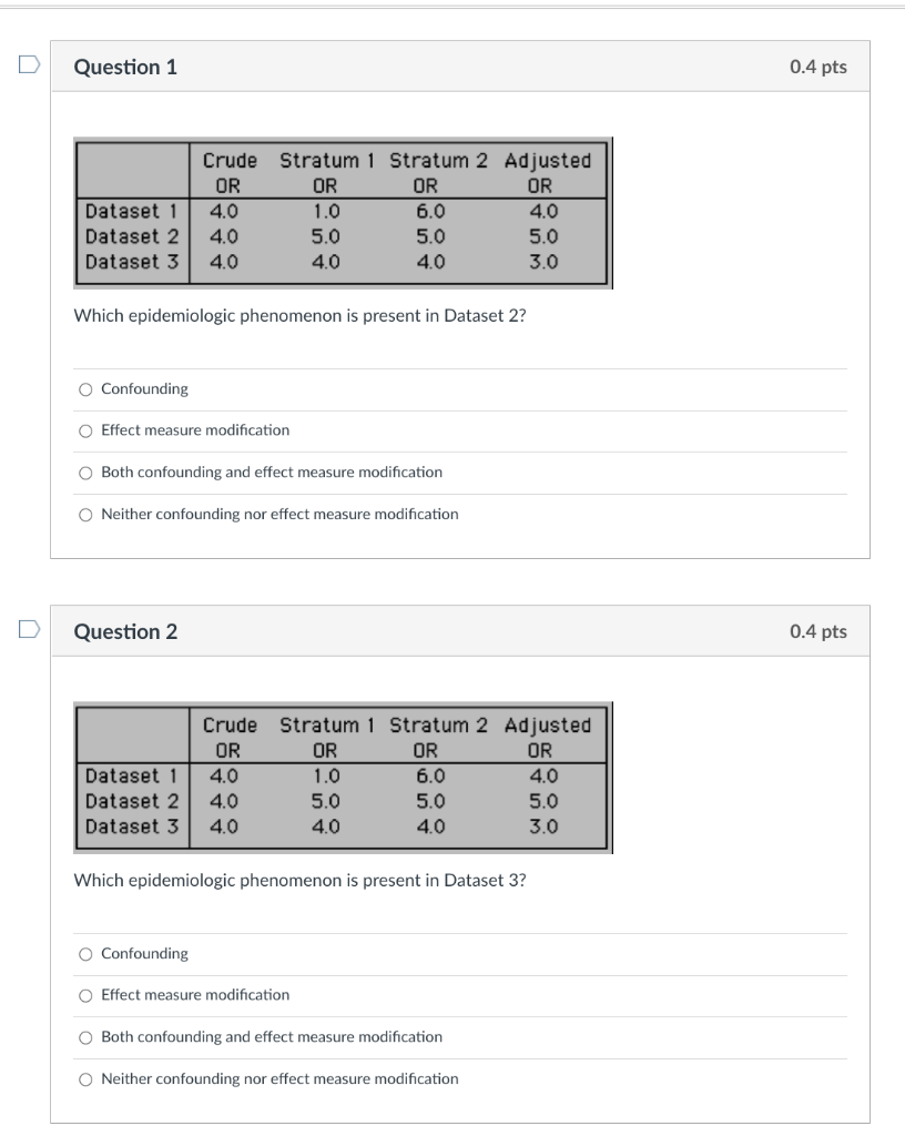 Solved Which Epidemiologic Phenomenon Is Present In Dataset 9144