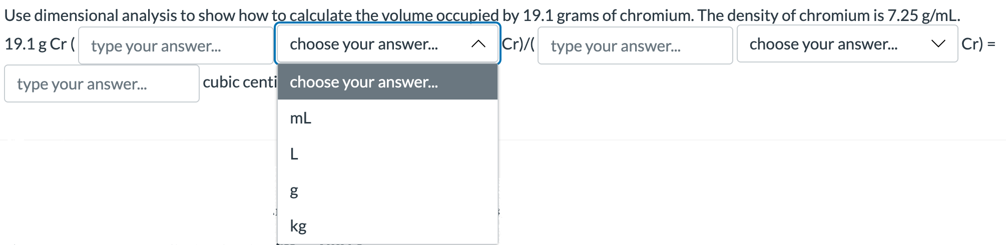 Solved Use dimensional analysis to show how to calculate the | Chegg.com