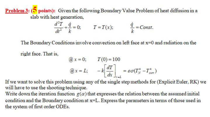 Solved Problem 3: (5 points): Given the following Boundary | Chegg.com