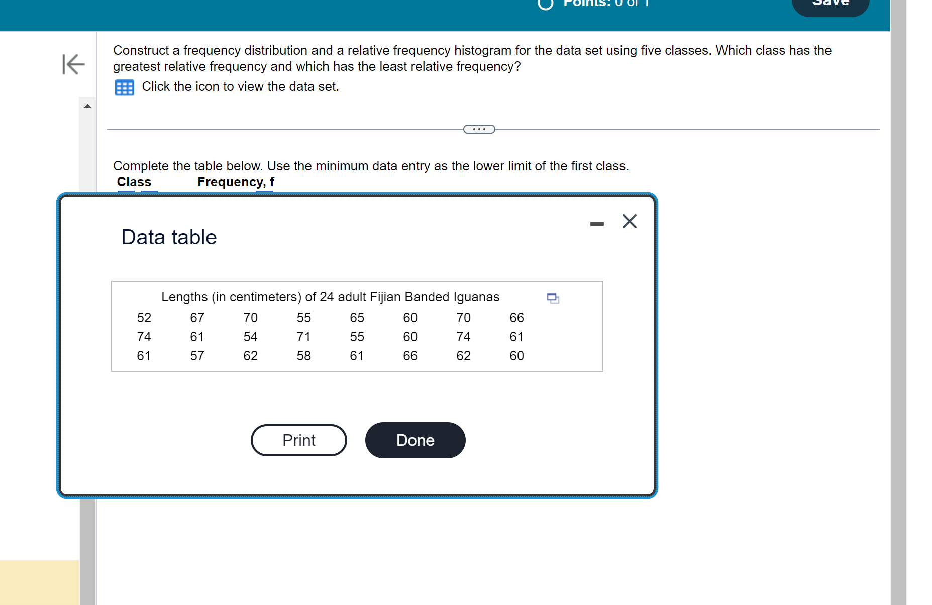 Solved Construct a frequency distribution and a relative | Chegg.com