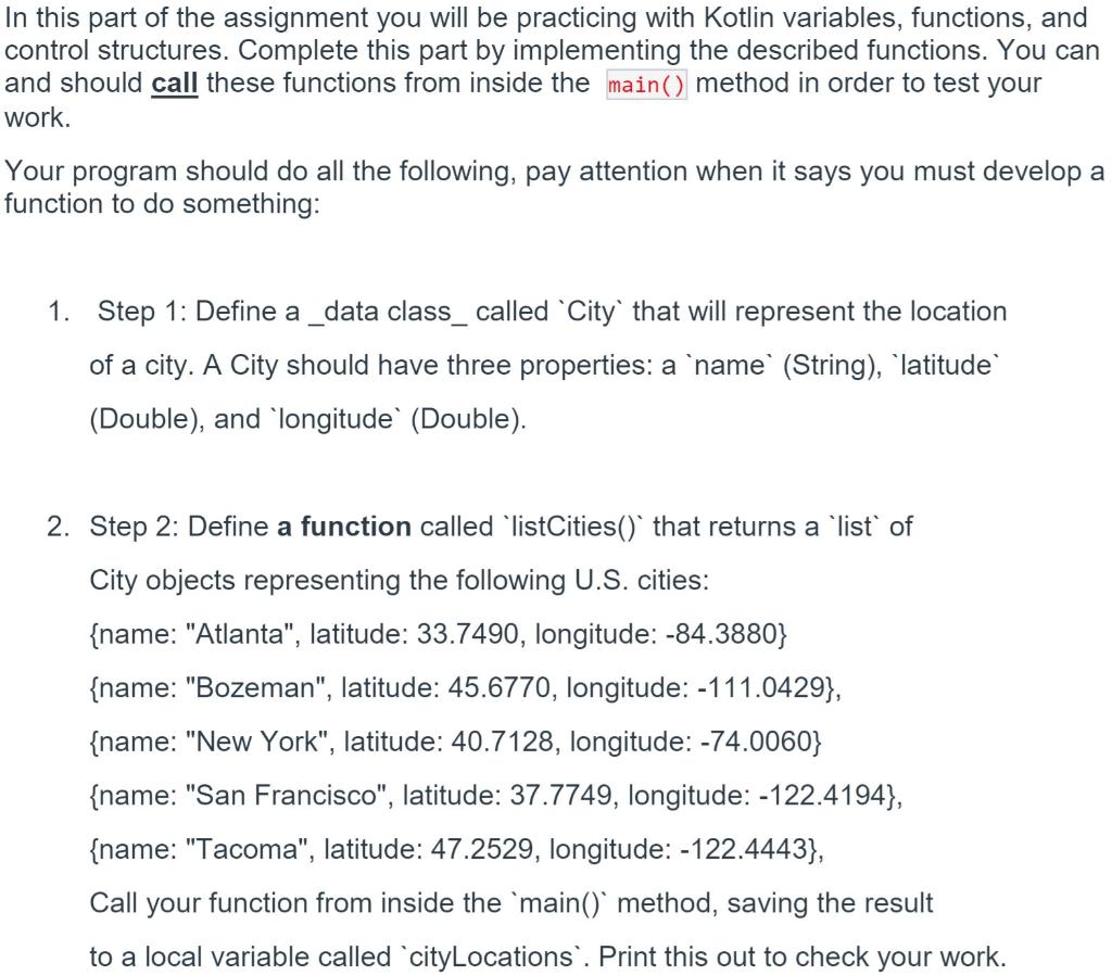 In this part of the assignment you will be practicing | Chegg.com