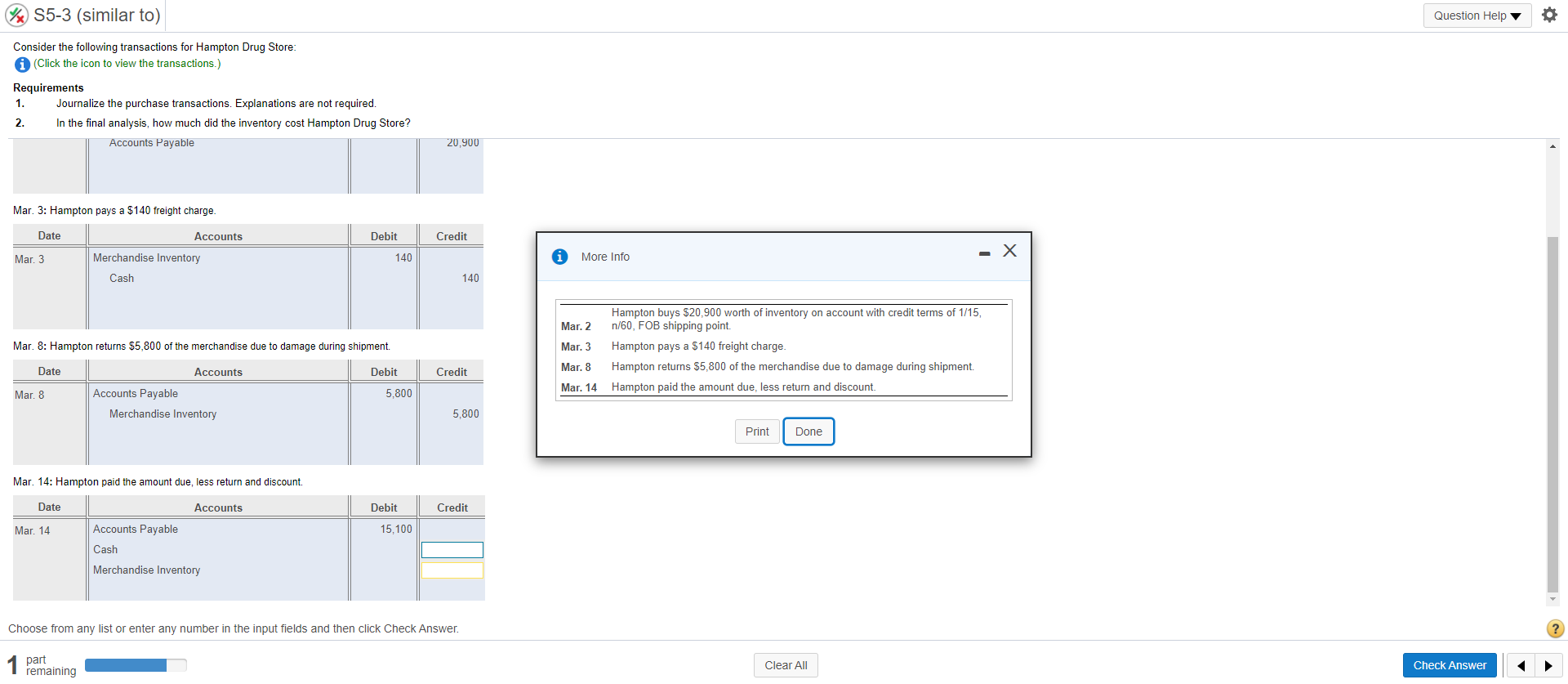 Solved W S5-3 (similar to) Question Help Consider the | Chegg.com