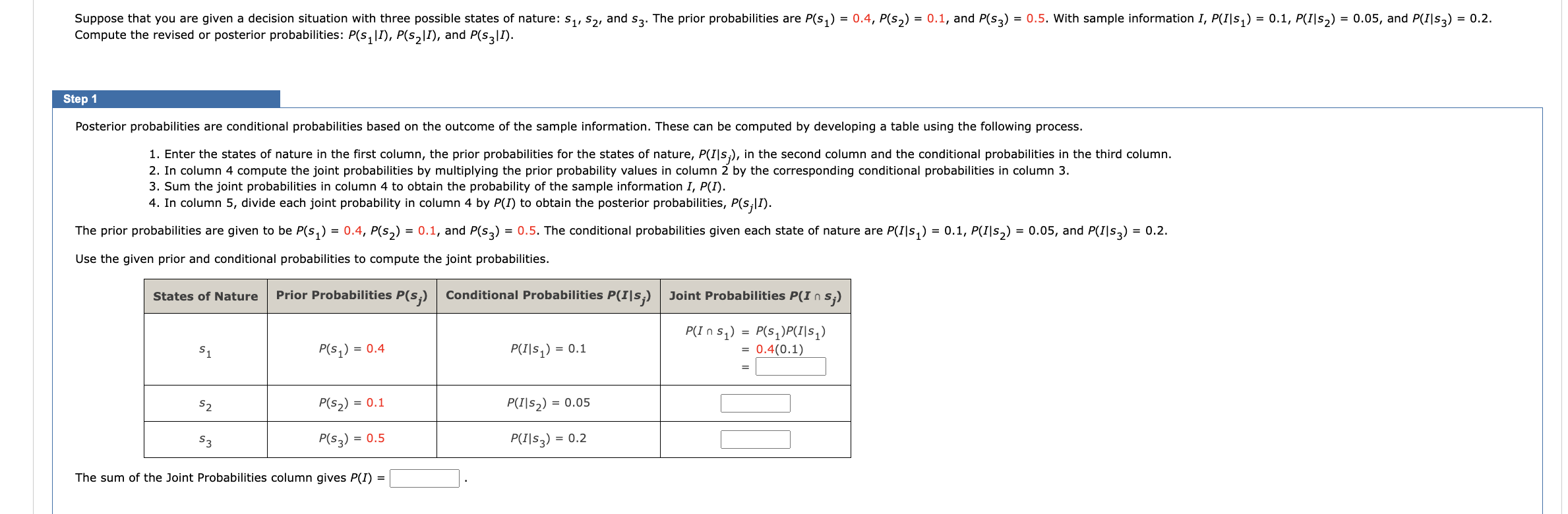 Solved Compute the revised or ﻿posterior probabilities: | Chegg.com