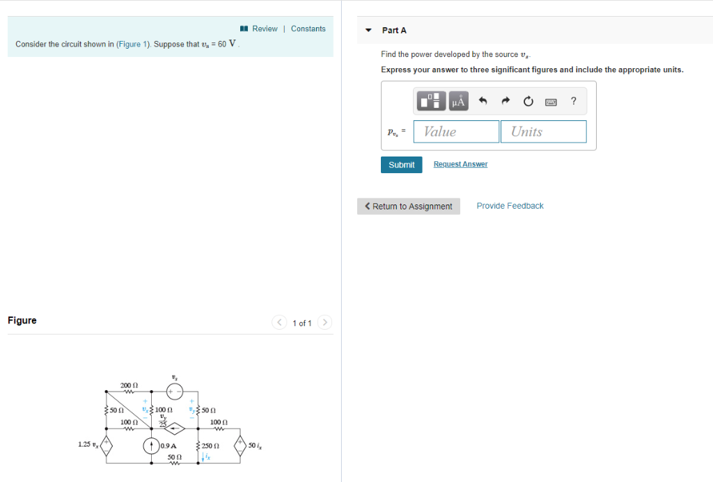 Solved Review | Constants Part A Consider the circuit shown | Chegg.com