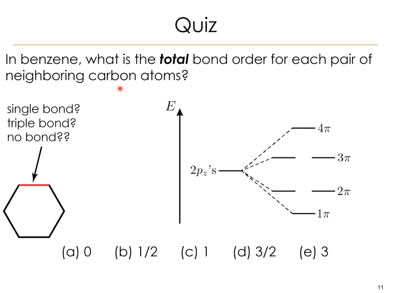 Solved In benzene what is the total bond order for each pair | Chegg.com