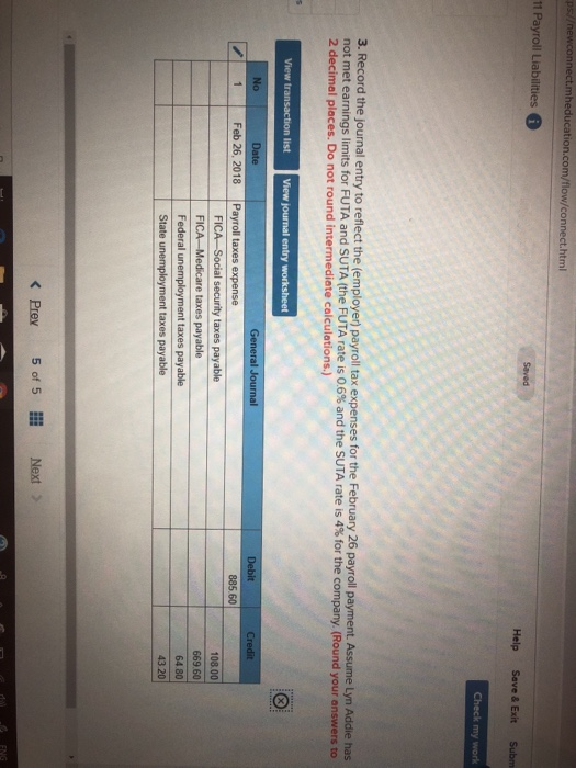 Solved newconnect mheducat low/connect.html 1 Payroll | Chegg.com