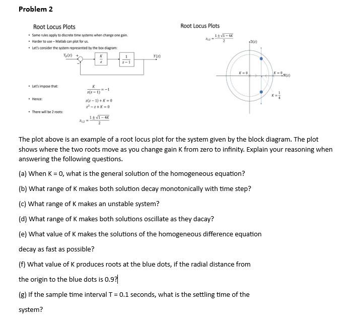 Root Locus Plots Root Locus Plots - Same niles agply | Chegg.com