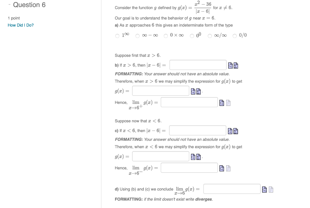 Solved Question 6 1 point How Did I Do? 22 36 Consider the | Chegg.com
