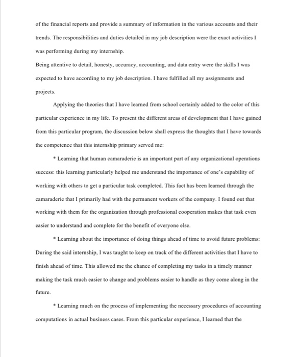 It's been a wonderful experience working since the | Chegg.com