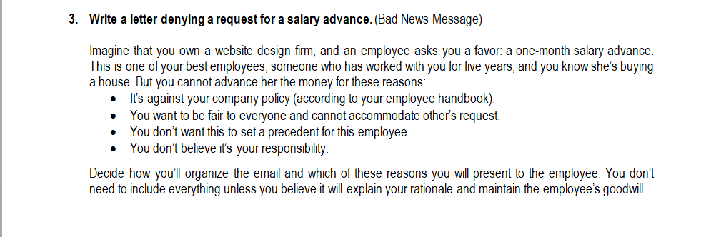 Solved 3 Write A Letter Denying A Request For A Salary Chegg solved-3-write-a-letter-denying-a-request-for-a-salary-chegg