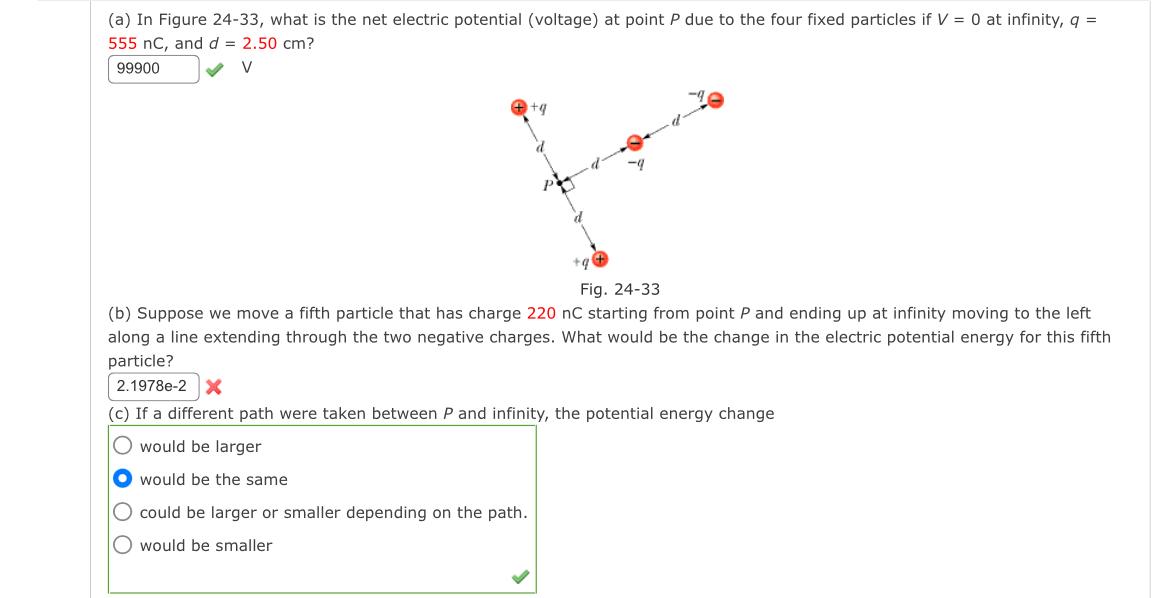 Solved (a) In Figure 24-33, what is the net electric | Chegg.com