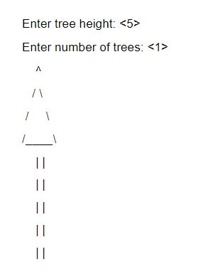 Solved Write a function called tree Top that prints the top | Chegg.com
