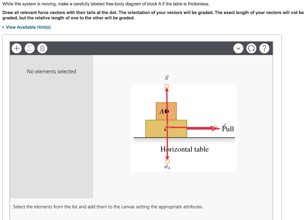 Solved While this system is moving, make a carefully labeled | Chegg.com