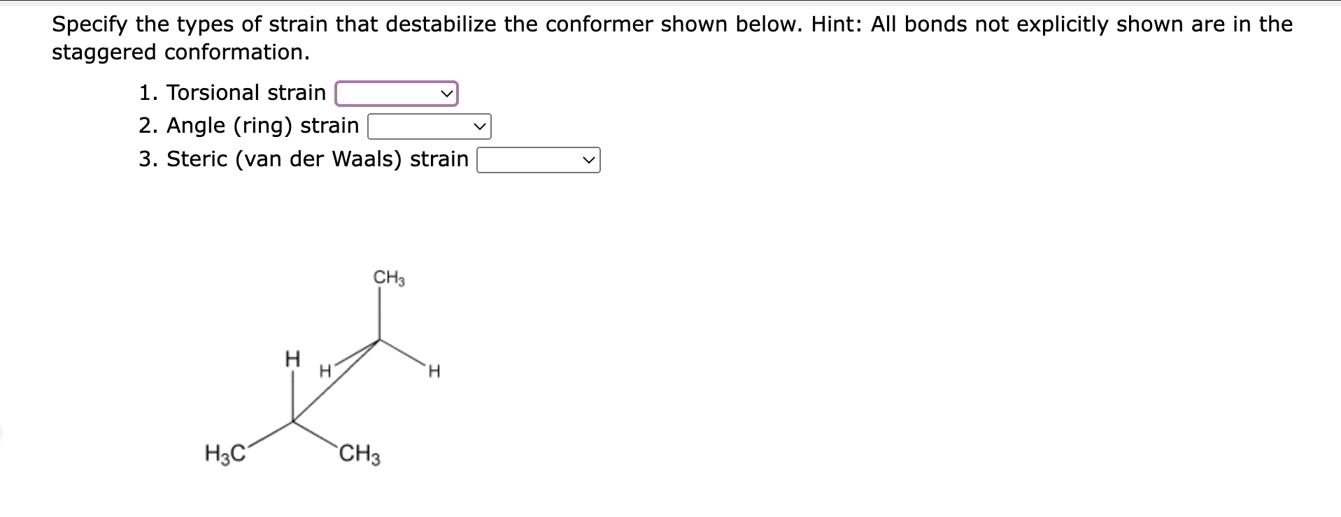 Solved Specify the types of strain that destabilize the | Chegg.com