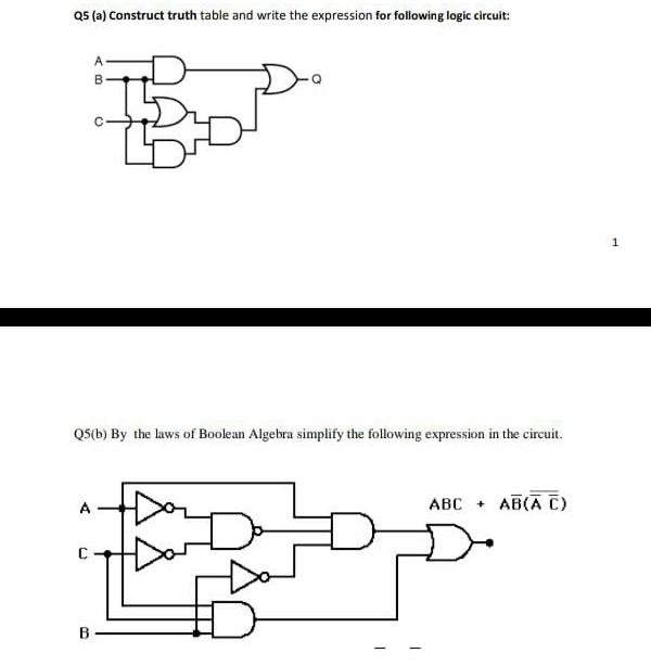 Solved Q5 (a) Construct truth table and write the expression | Chegg.com