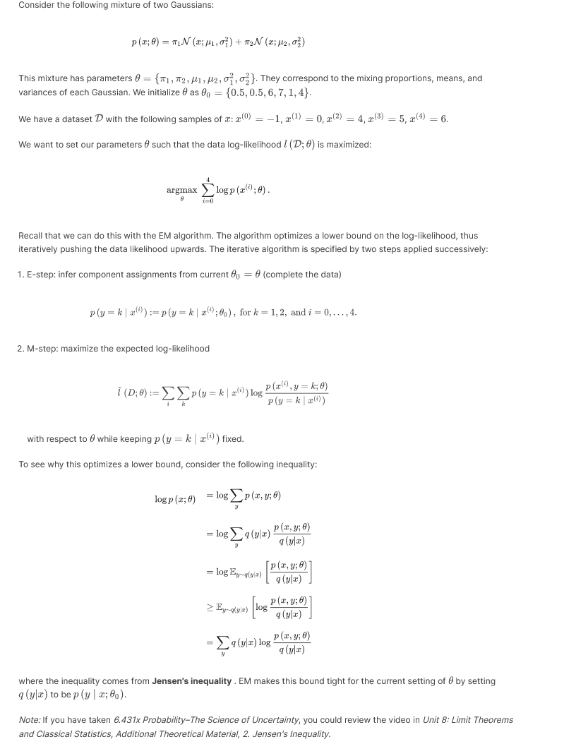 Consider the following mixture of two Gaussians: | Chegg.com