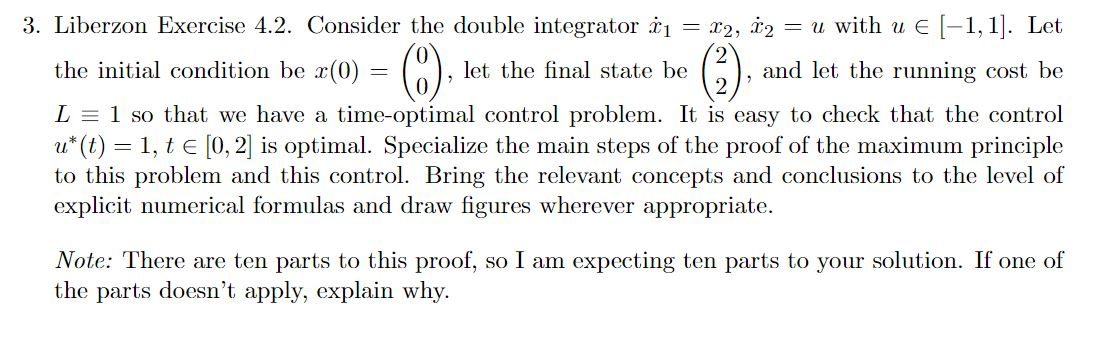 This Is A Calculus Of Variations Optimal Control
