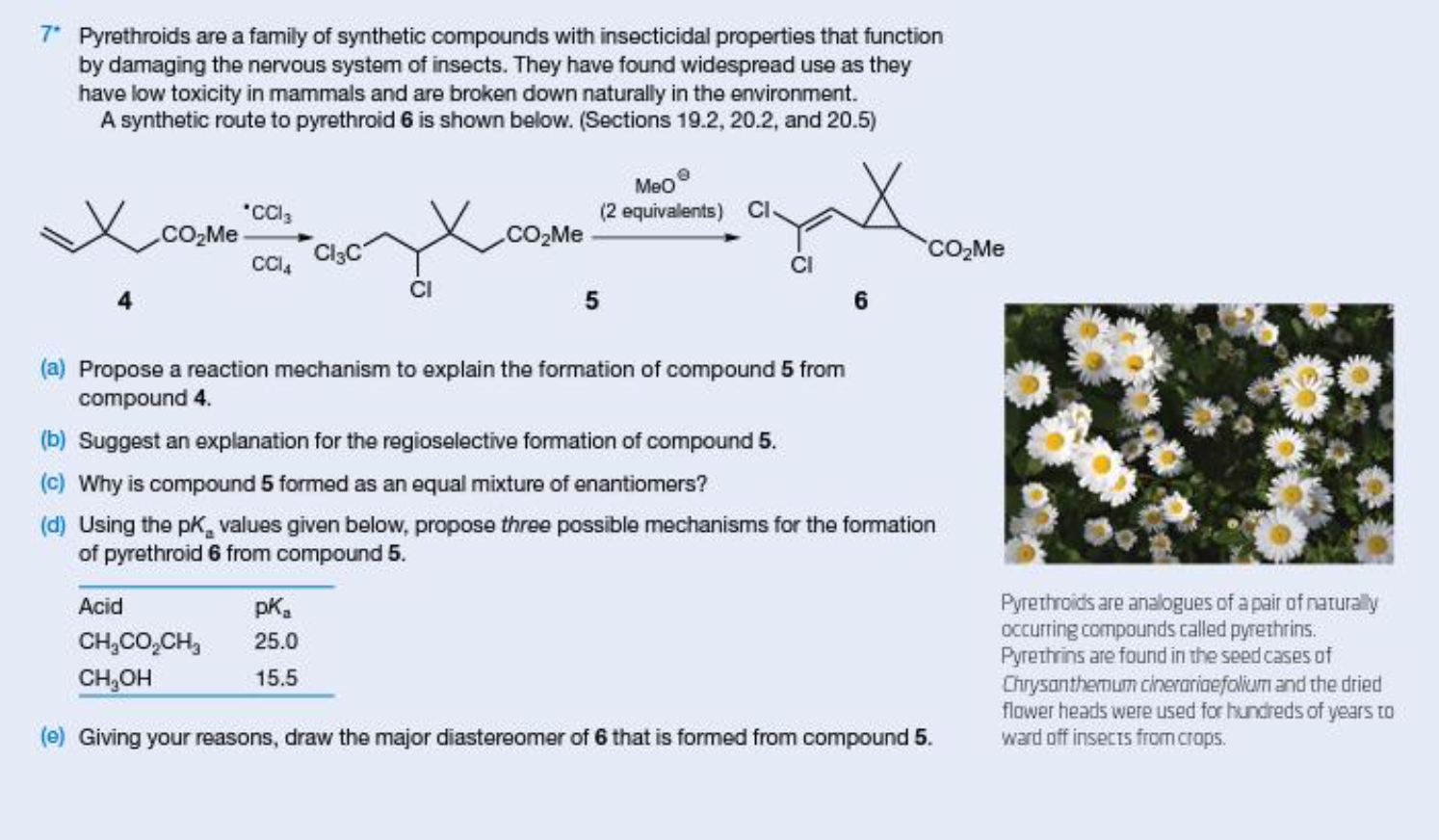 Solved 7* Pyrethroids are a family of synthetic compounds | Chegg.com