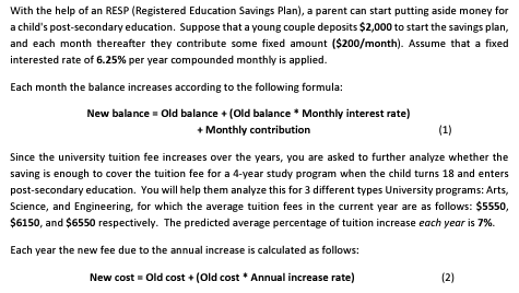 Solved With the help of an RESP (Registered Education | Chegg.com