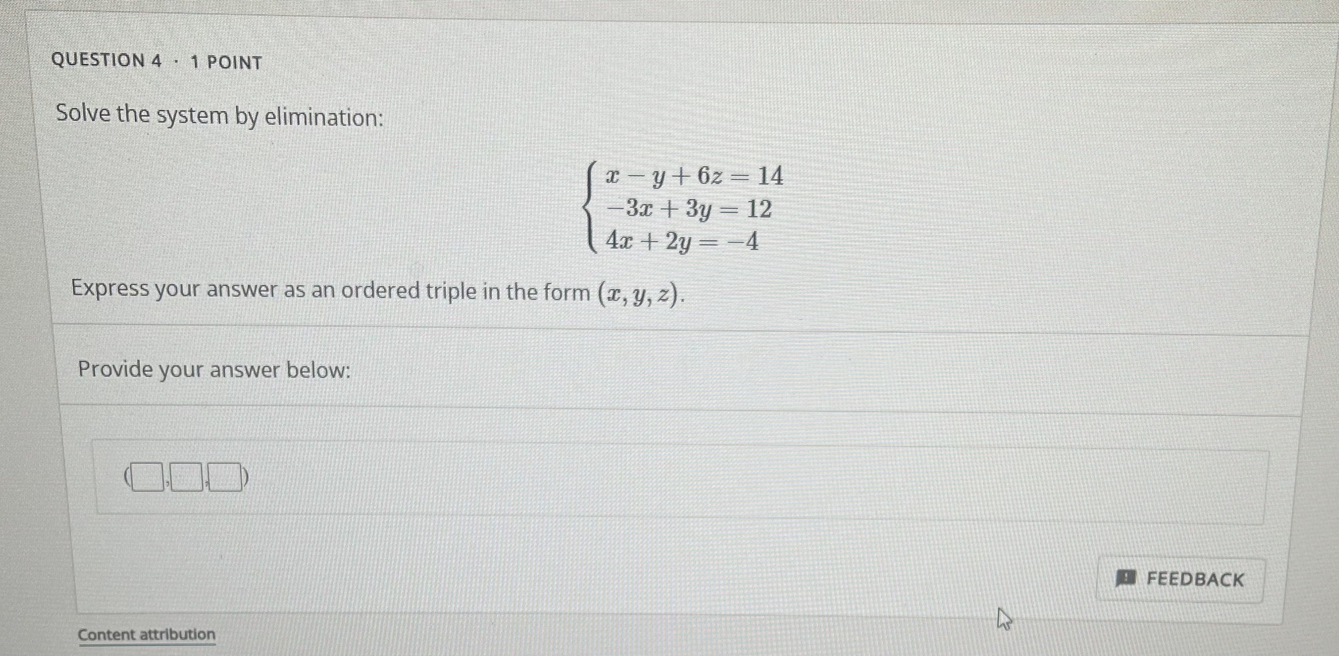 Solved Solve the system by elimination: \\[ | Chegg.com