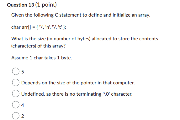 Solved If you see "\%-10d" in a printf() statement, what | Chegg.com